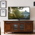 Home Square 60" Oak TV Stand in Rustic Autumn Finish - Set of 2 ...