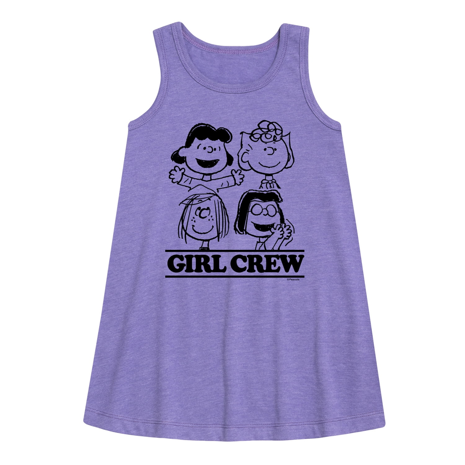 Peanuts - Girl Crew - Toddler and Youth Girls A-line Dress - Walmart.com