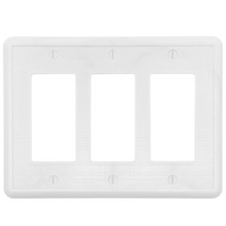 TRIPLE WALL SWITCH PLATE WHITE - Walmart.com