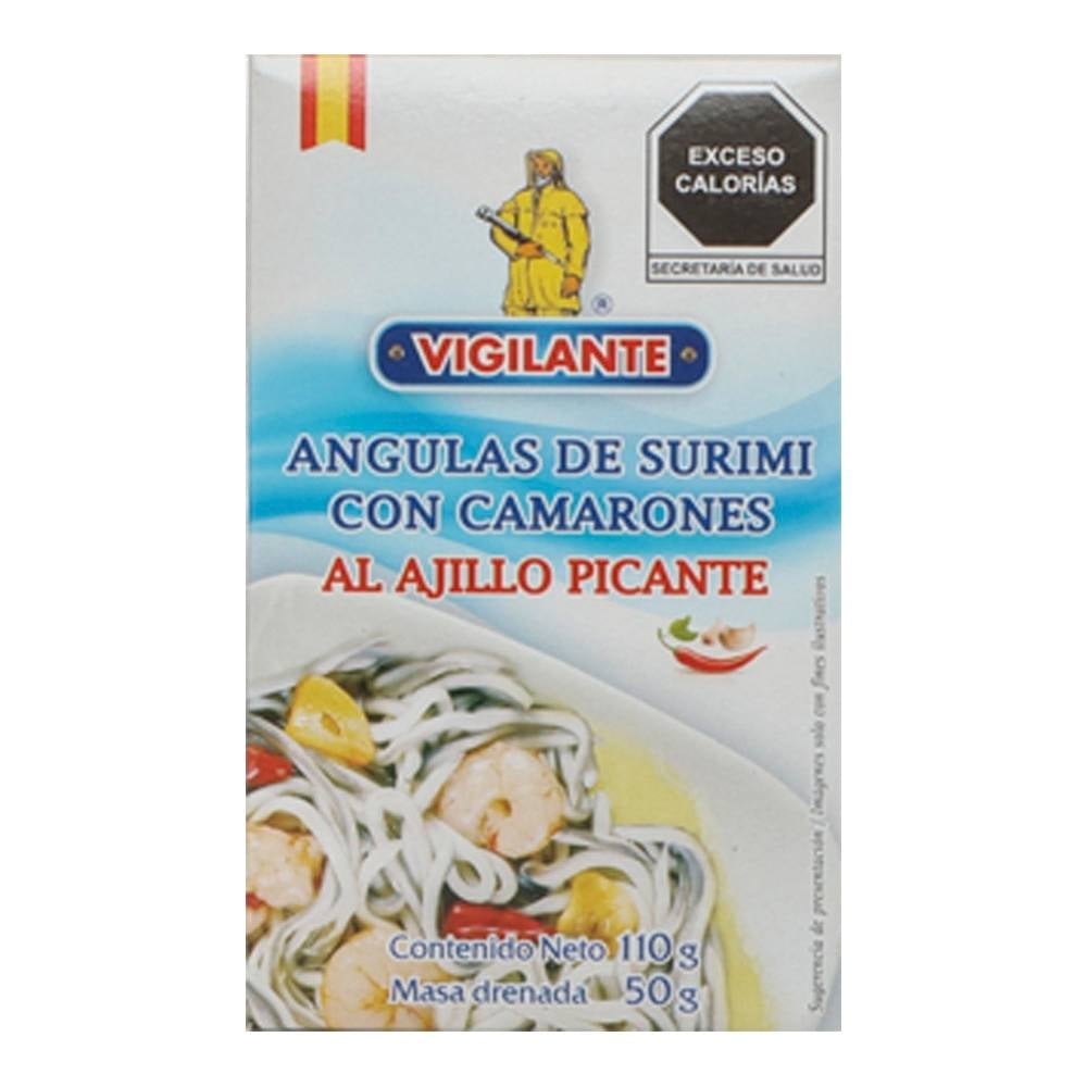 Angulas de surimi Vigilante con camarones al ajillo picante 110 g ...