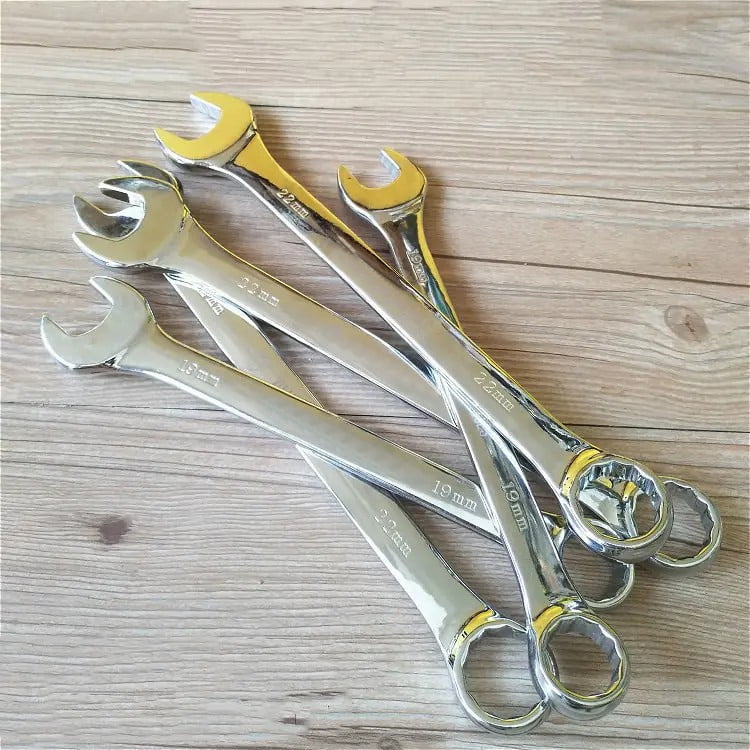 Y H M Open & 12 Point Box Wrench 15° Angle Open End 12 Point Opening ...