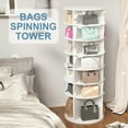 Rotating Shoe Rack Tower, 7-Tier Spinning Shoe Shelf with 4 Grids Per ...