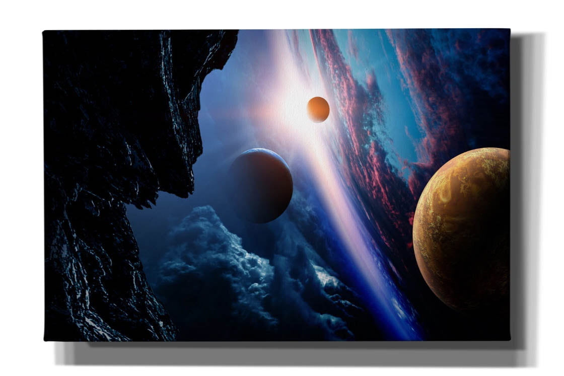 Epic Graffiti 'Space With Planets' by Epic Portfolio, Canvas Wall Art ...