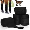 4 Pcs Elastic Polo Leg Wrap Polyester Horse Polo Wraps Standing Leg ...