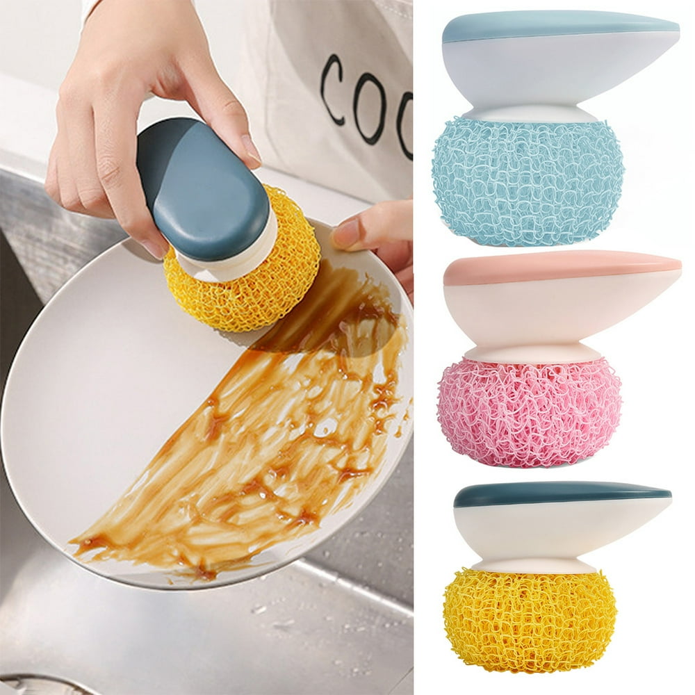 SPRING PARK Kitchen Dish Pot Scrubber Cleaning Sponge With Handle Multi ... SPRING PARK Kitchen Dish Pot Scrubber Cleaning Sponge With Handle Multi ...