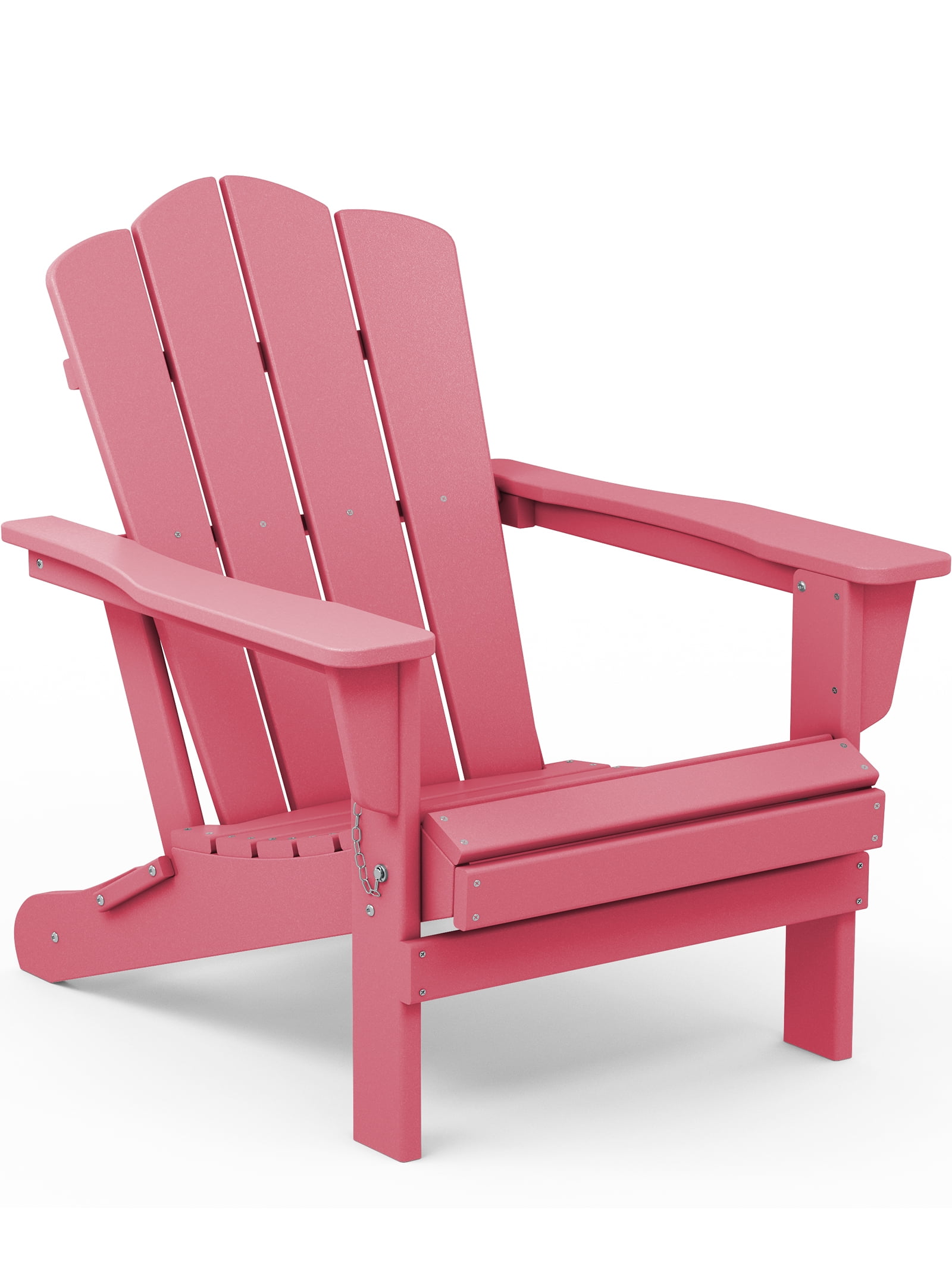Outdoor Patio Folding HDPE Resin Adirondack Chair, Light Pink - Walmart.com