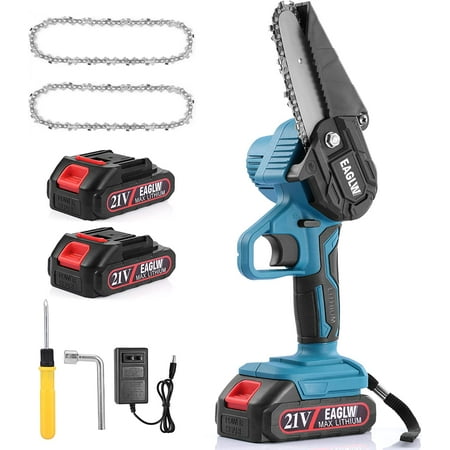 Mini Chainsaw, 4-Inch Cordless Chain Saw, 24V Battery Powered Chainsaw ...
