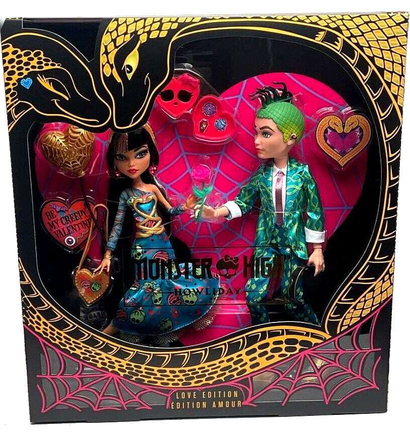 Monster High Howliday Love Edition Cleo & Deuce Doll 2-Pack - Walmart.com