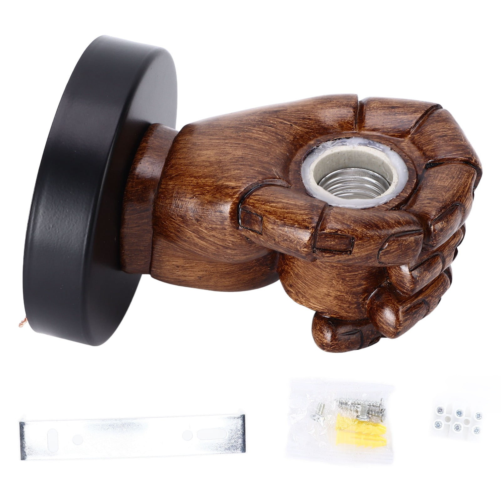 Wall Mounted Lamp Fist Shape Vintage Industrial Style Wall Sconce With ...