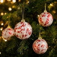 9 Pack 8cm Black Water Ink Christmas Ball Ornaments, Elegant Floral ...