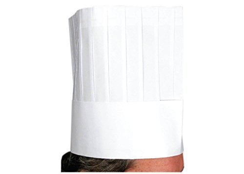 Tytroy Set of 10 White Adjustable Paper Tall Chef Hat Kitchen Cooking ...