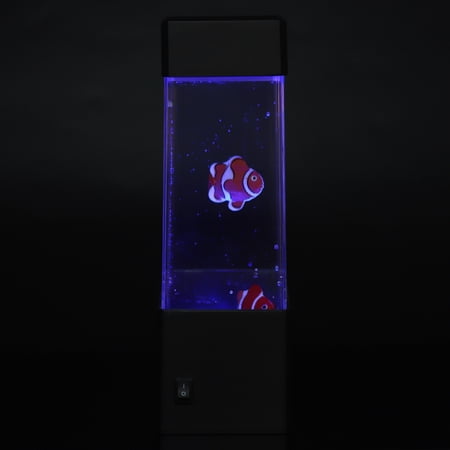 Fake Fish Desk Lamp,Relaxing Bedside Mood Lamp Volcano Water Aquarium ...