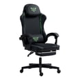 Ergonomic Gaming Chair with Footrest and Massage Lumbar Support, Wide ...