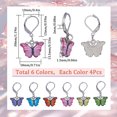 1Box 24Pcs 6 Colors Alloy Enamel Pendant Decorations with 304 Stainless ...