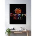 Cancun Mexico Spring Break Colorful Design Poster Wall Art, Modern Wall ...