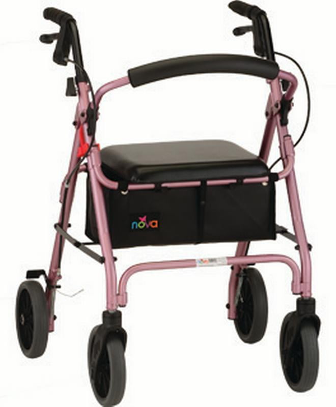 Rollator Nova Zoom 22 Aluminum Rolling Walker Weight Capacity 300 lbs ...
