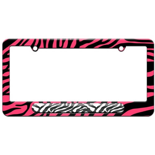 Zebra Print License Plate Tag Frame, Multiple Colors - Walmart.com