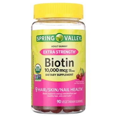 Spring Valley Extra Strength Biotin Plus Keratin Tablets Dietary ...