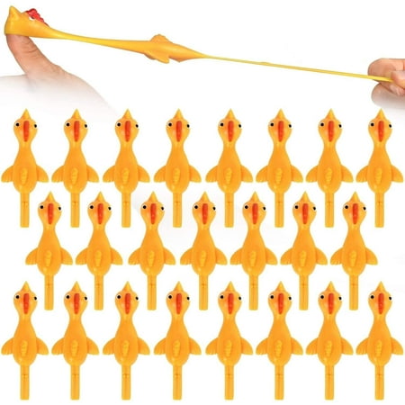 60 Pcs Slingshot Chicken Flick Chicken Squezee Chicken Flingers Stretch ...