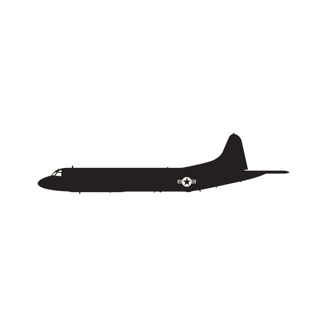 Side View P-3 Orion Sticker Decal Die Cut - Self Adhesive Vinyl ...