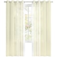 Abstract White Striped Sheer Curtains 63 Inch Long 2 Panels, Modern ...