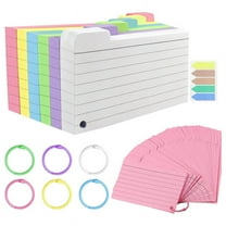 "Rumbeast 6 Packs of Colored Index Note Cards with 1 Sheet Sticky Tabs ...