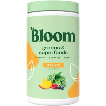 Bloom Nutrition Greens & Superfoods Powder, Mango, 25 Servings ...