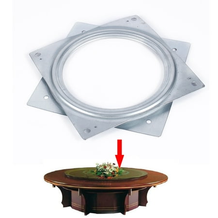 TOPINCN 6 Inch Square Metal Rotating Swivel Plate TV Desk Lazy Susan ...