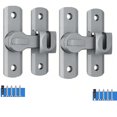 2 PCS 90/180 Degree Barn Door Lock, Small Flip Gate Latches Hardware ...