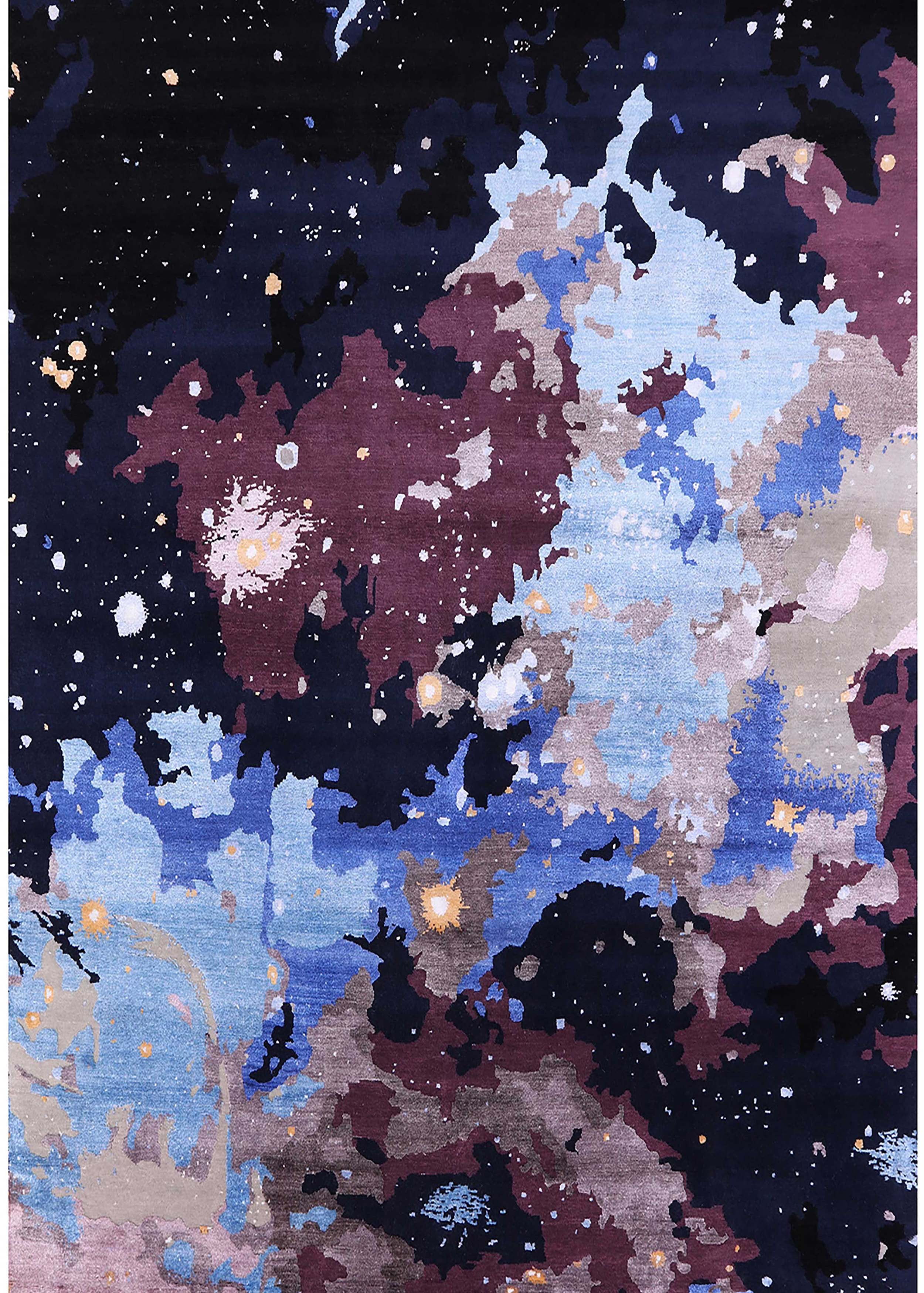 Ahgly Company Indoor Rectangle Mid-Century Modern Deep Purple Purple ...