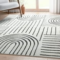 Well Woven Feliz Boho Rainbow Modern Geometric Ivory Black 5'3" x 7 ...