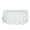 Efavormart 108" Premium White Faux Linen Tablecloth | Slubby Textured ...