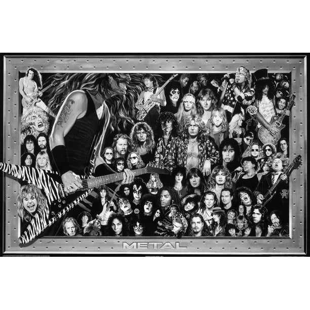 Metal Heavy Metal Collage Music Poster Print Poster 36x24 Sold by Art ...