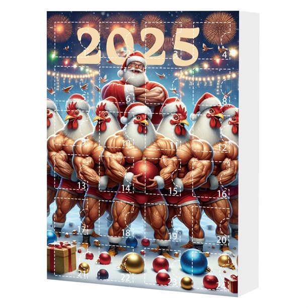 Calendario de cuenta regresiva para Navidad 2025, bonita decoración ...