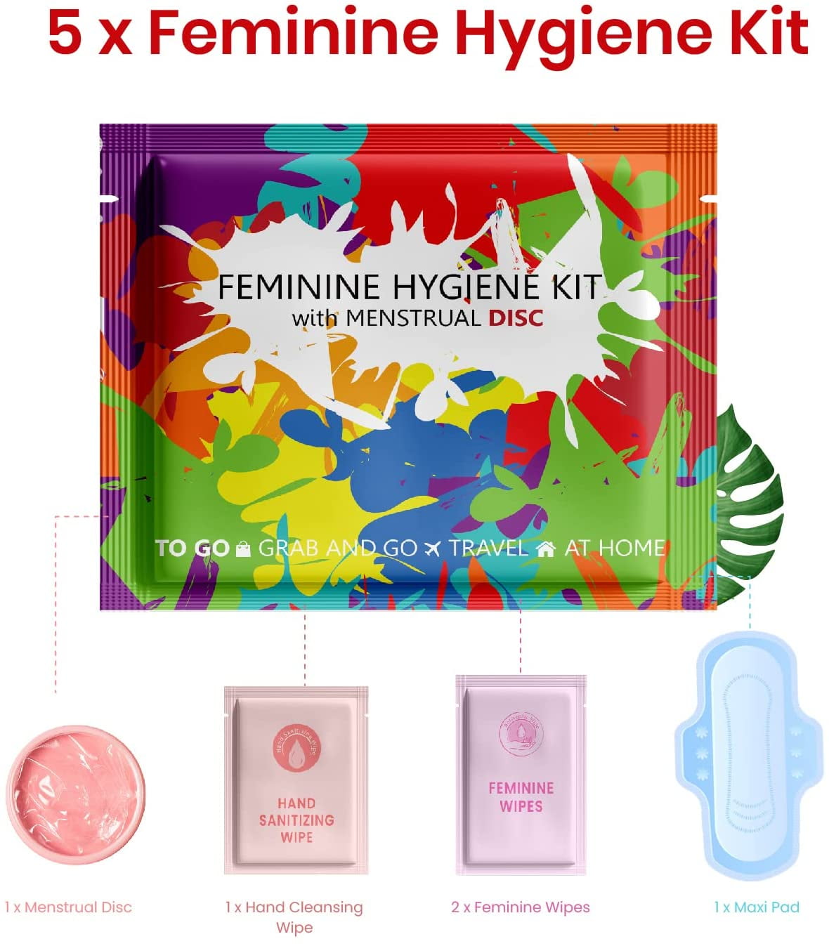 Menstrual Disc Kit - Paint Splash - 5 pack - Walmart.com