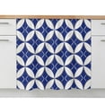 Abstract Art Cabinet Curtains 10" W x 11" L Geometric Medieval Circular ...