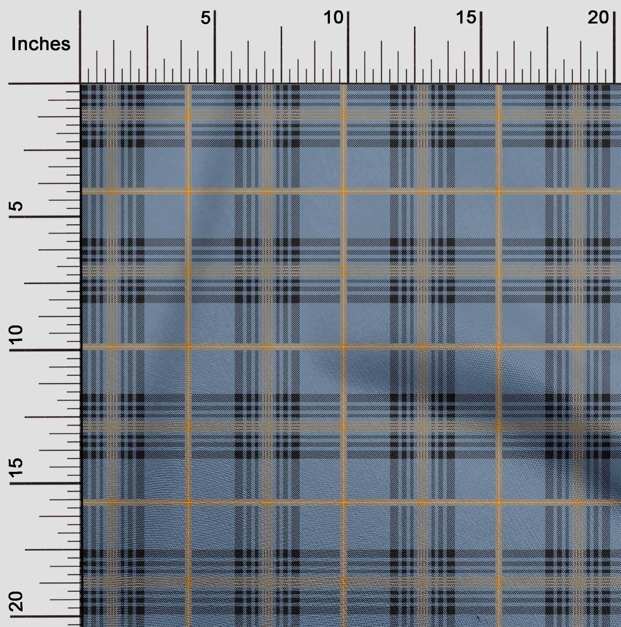 oneOone Cotton Flex Fabric Tartan Check Print Fabric By The Yard 40 ...