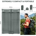 asdfgh Double Camping Sleeping Pad – 4" Ultra-Thick Foot-Pump Design ...