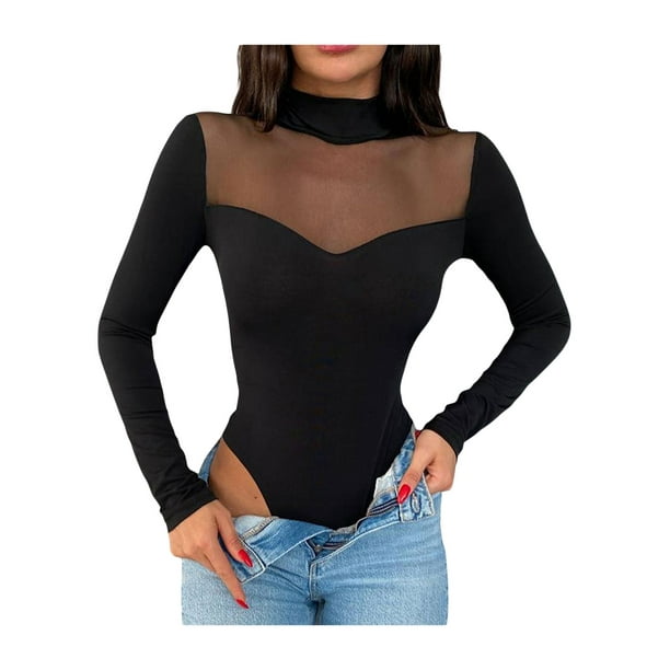 One opening Women Exotic Lingerie Bodysuits Hollow Out Mesh See-through ...