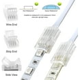 10 count 4 Pin 10mm Strip Connectors and 32.8FT 4 Pin Extension Strip ...