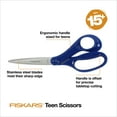 Fiskars Graduate Student Scissors, 8", Pointed, Scissors for School or ...