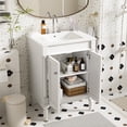 24 Bathroom Vanity with Sink, 2-Tier Storage Cabinet, Modern Single ...