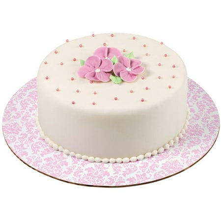 Wilton 12" Round Cake Boards, Pink Damask 3 ct. 2104-0403 - Walmart.com