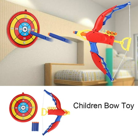 WALFRONT Children Toy Archery Set Plastic Bow EVA Soft Bullets with ...