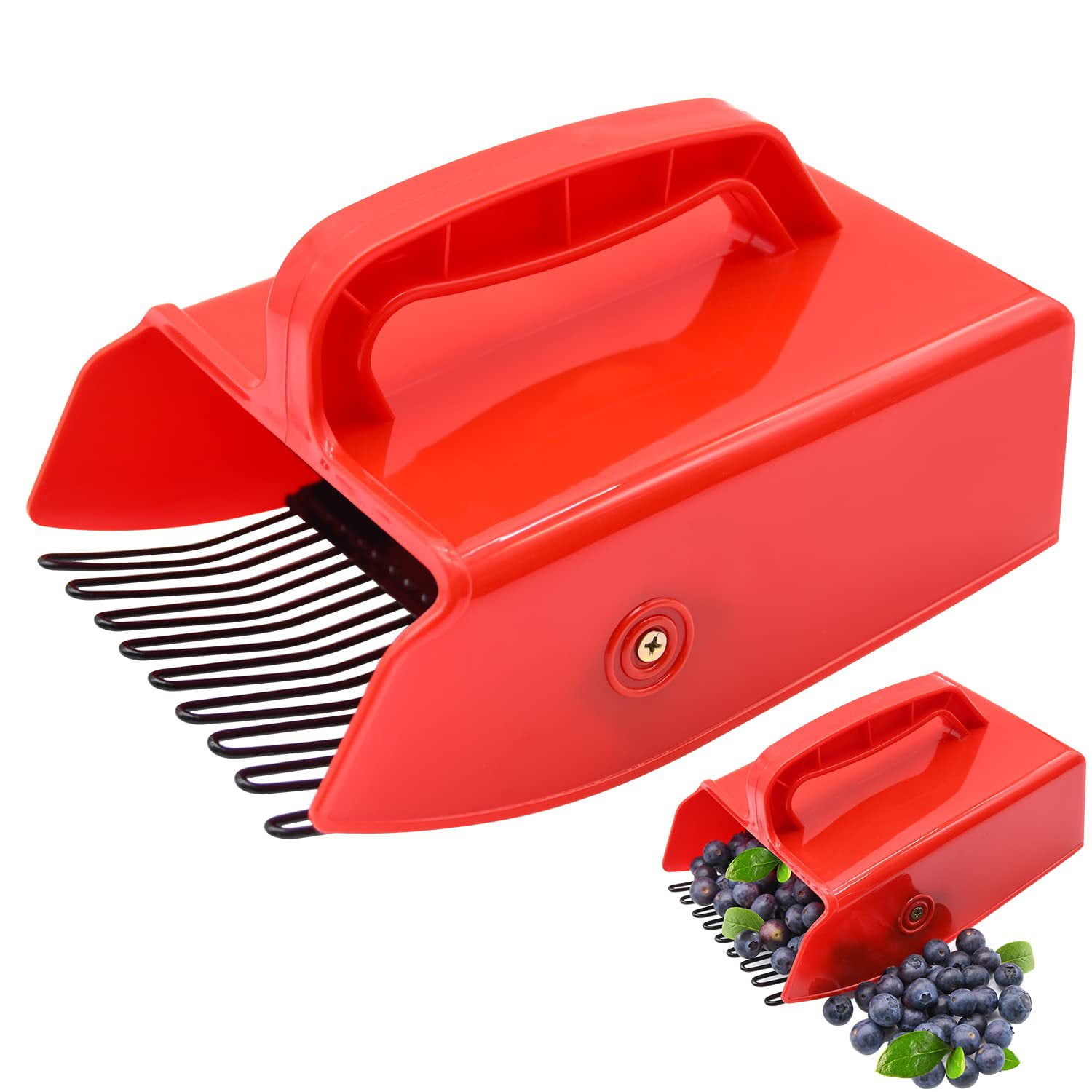 Phany Blueberry Picker Scoop Plastic Berry Picker With Metallic Comb