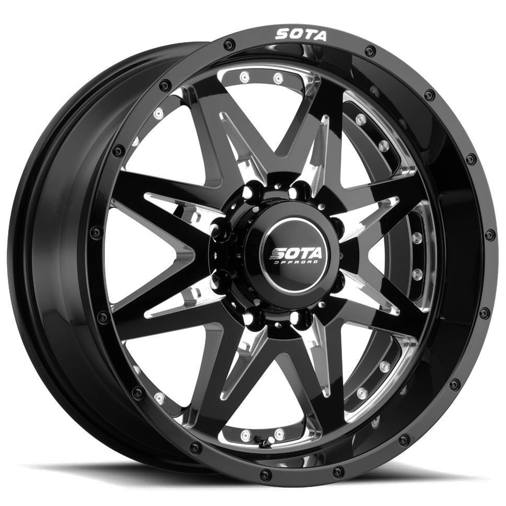 SOTA Offroad 573DM Draeger 20x10 8x6 5 19mm Black Milled Wheel Rim 20 SOTA Offroad 573DM Draeger 20x10 8x6 5 19mm Black Milled Wheel Rim 20