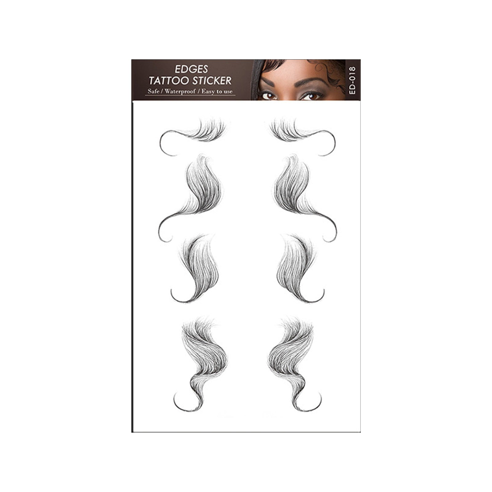 SEMIMAY Bangs Tattoo Sticker 18 Styles Popular Waterproof Hair Fringe ...