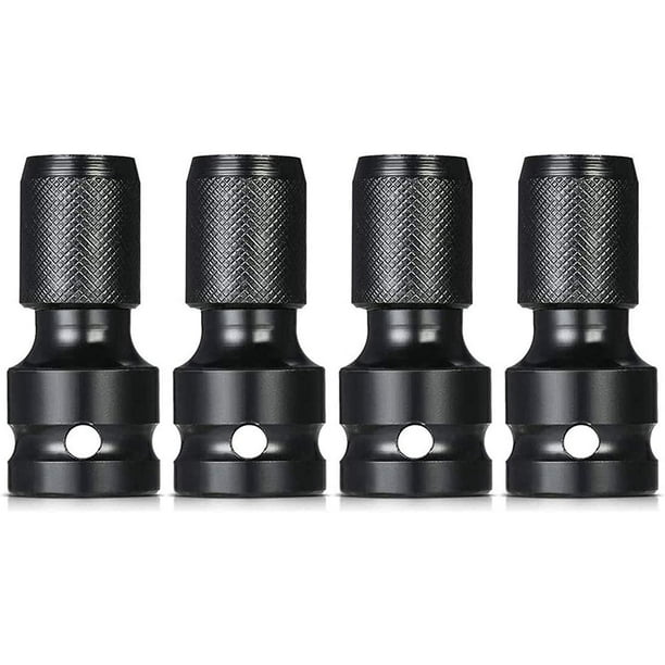 4-Piece Hex Shank Socket Adapter Set - 1/2 Square Drive to 1/4 Hex ...
