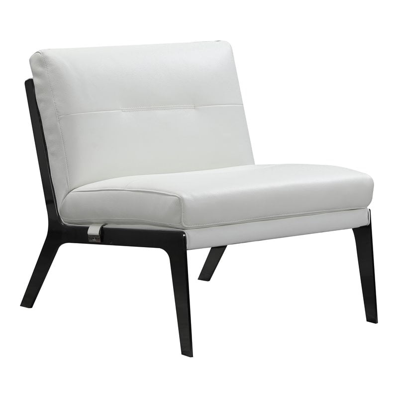 Titan Furnishings 30" Modern Genuine Italian Leather Accent Chair in ...