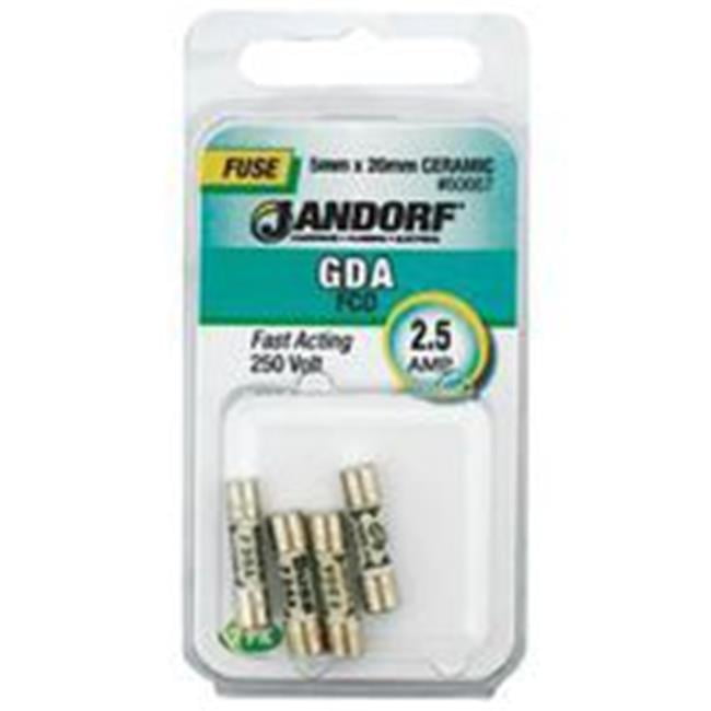 Jandorf Specialty Hardw Fuse Gda 2.5A Fast Acting 60667 - Walmart.com